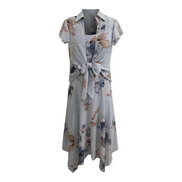 Robbie Bee | Dresses | Robbie Bee Womens Light Blue Hanky Hem Jacket ...